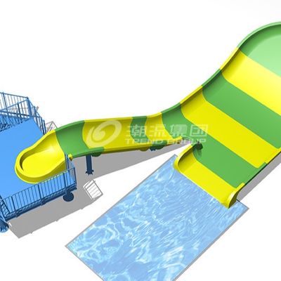 Kleine Bumerang-Fiberglas-Wasserrutsche mit zwei Reitern pro Floss SGS