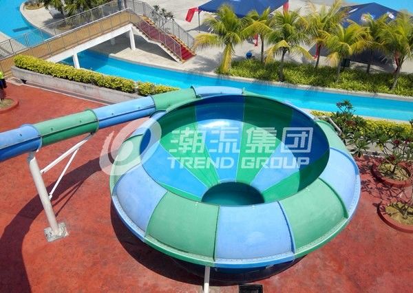 Kundengebundene aufregende Aqua-Park-Fiberglas-Wasserrutsche rot/Gelb/Grün